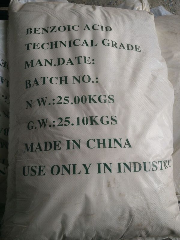 Colorless CAS 65-85-0 Pure Benzoic Acid Food Preservative Tech Grade