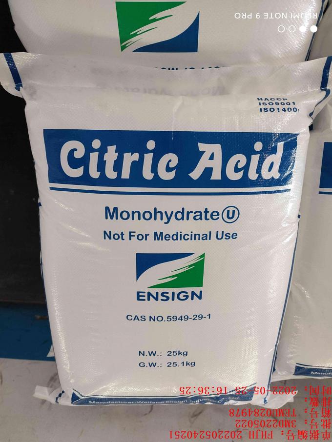 Food Grade 8 - 16 Mesh Big Mesh Citric Acid Monohydrate Crystalline ...