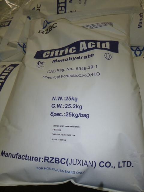 8-16mesh Big Mesh Citric Acid Monohydrate Crystalline FOOD GRADE ENSIGN ...